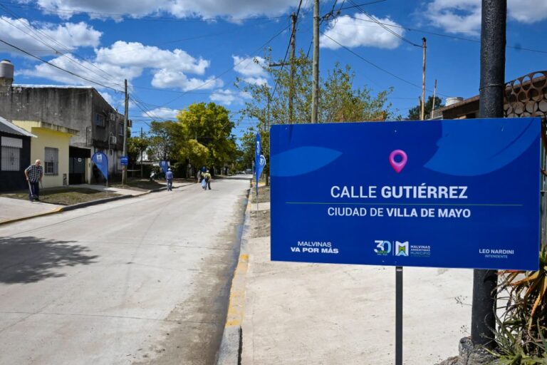Se inauguró la obra de la calle Gutiérrez - El Diario de Malvinas